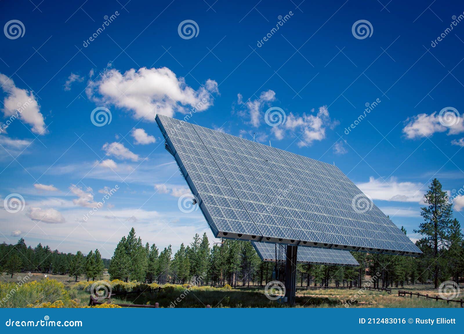 Solar panel on a post stock photo. Image of generation - 212483016