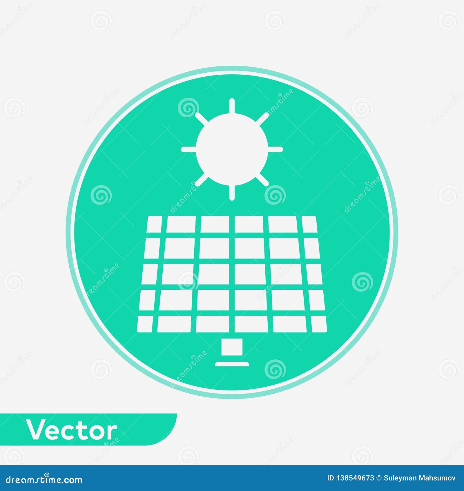 Solar Panel Vector Icon Sign Symbol Stock Vector - Illustration of ...