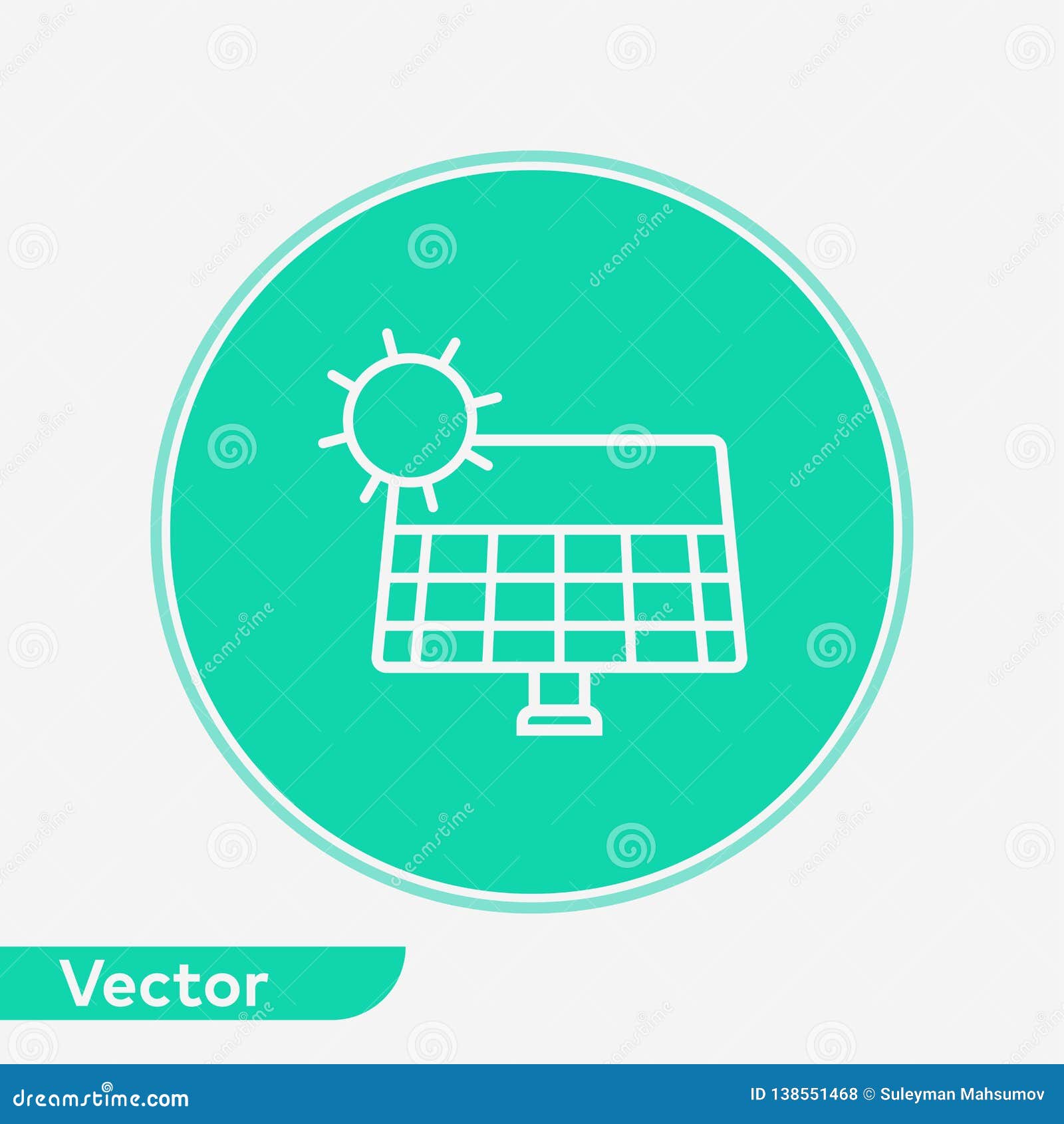 Solar Panel Vector Icon Sign Symbol Stock Vector - Illustration of ...
