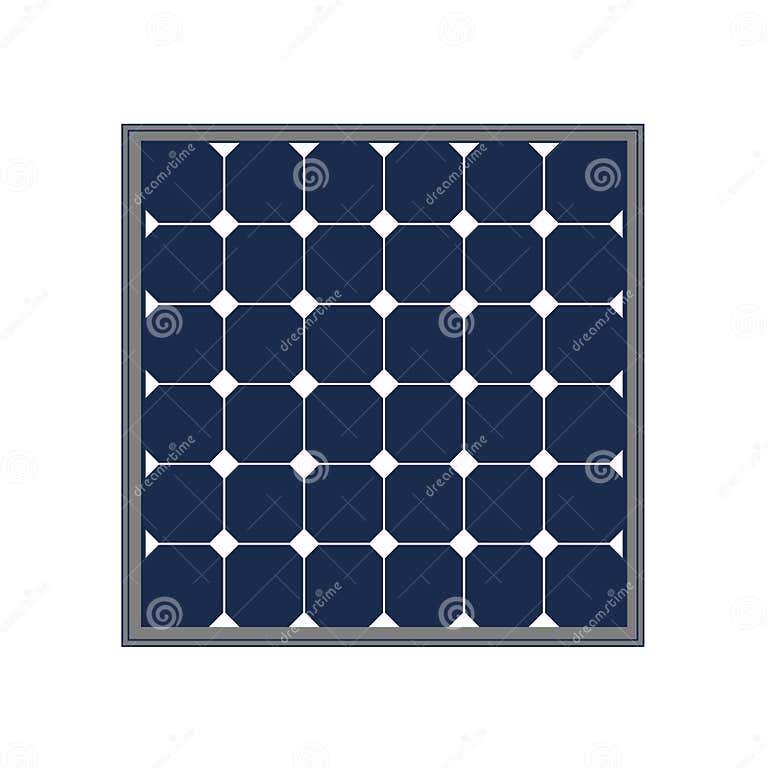 Solar Panel Vector Illustration on White Background Stock Illustration ...