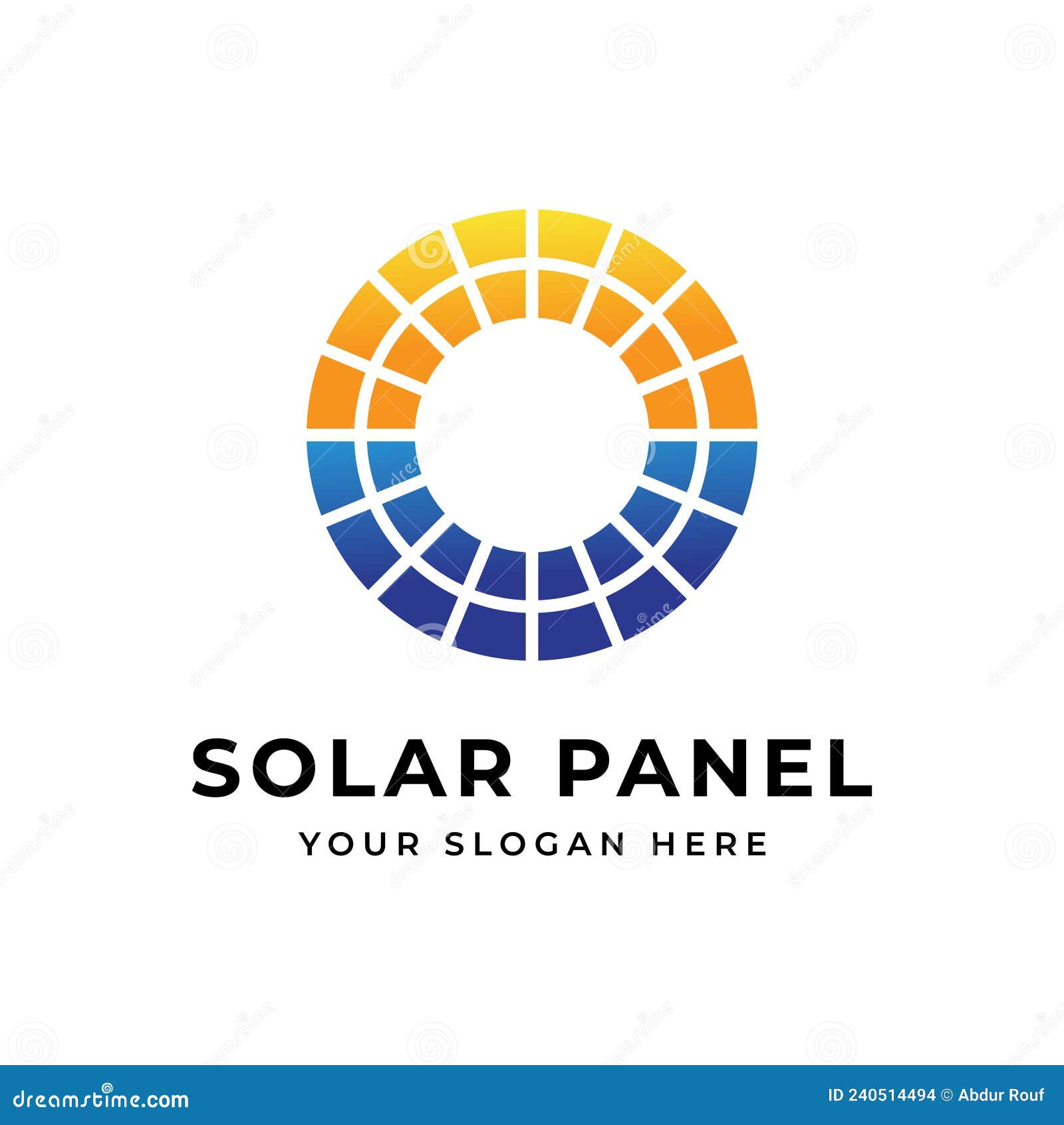 Solar Panel Vector Logo Design Stock Vector - Illustration of ...