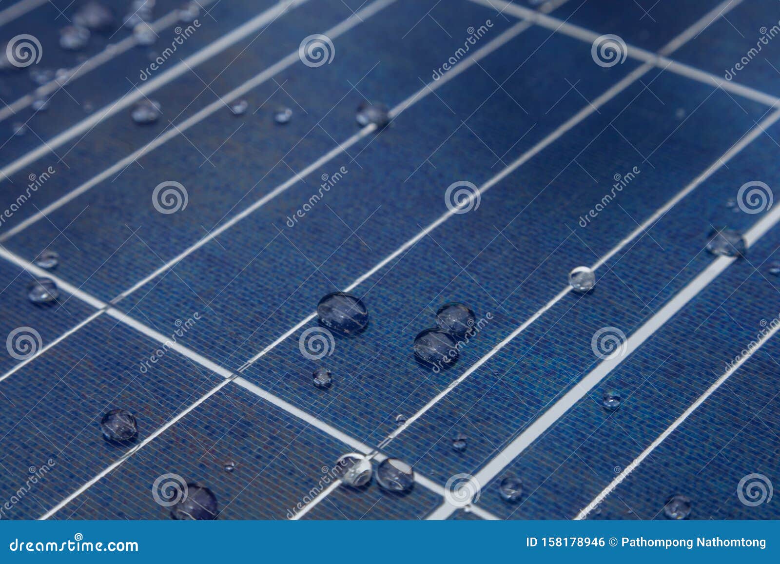 Solar Panel with Water Drops Stock Photo - Image of innovation, clean ...