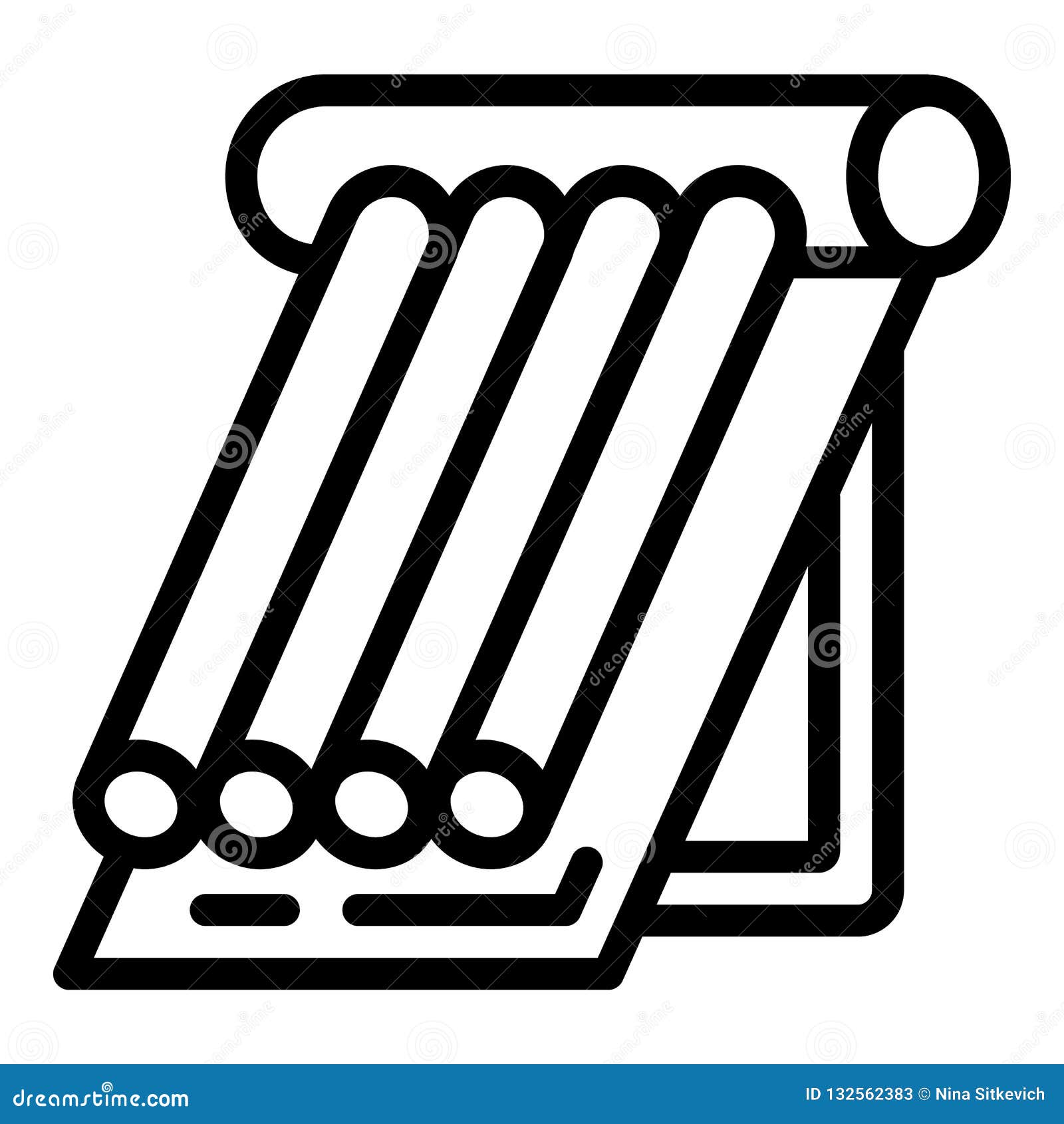 Heating Icon With Three Straight Arrows Over Heater Element. Thermal ...