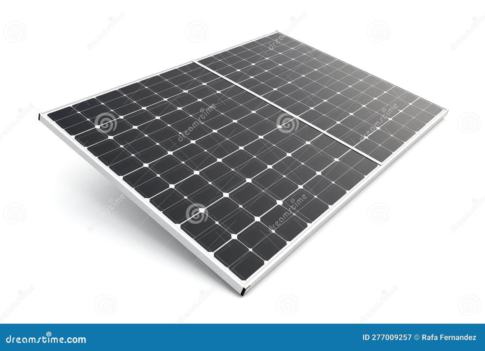 Solar Panel on White Background . AI Generative Stock Illustration ...