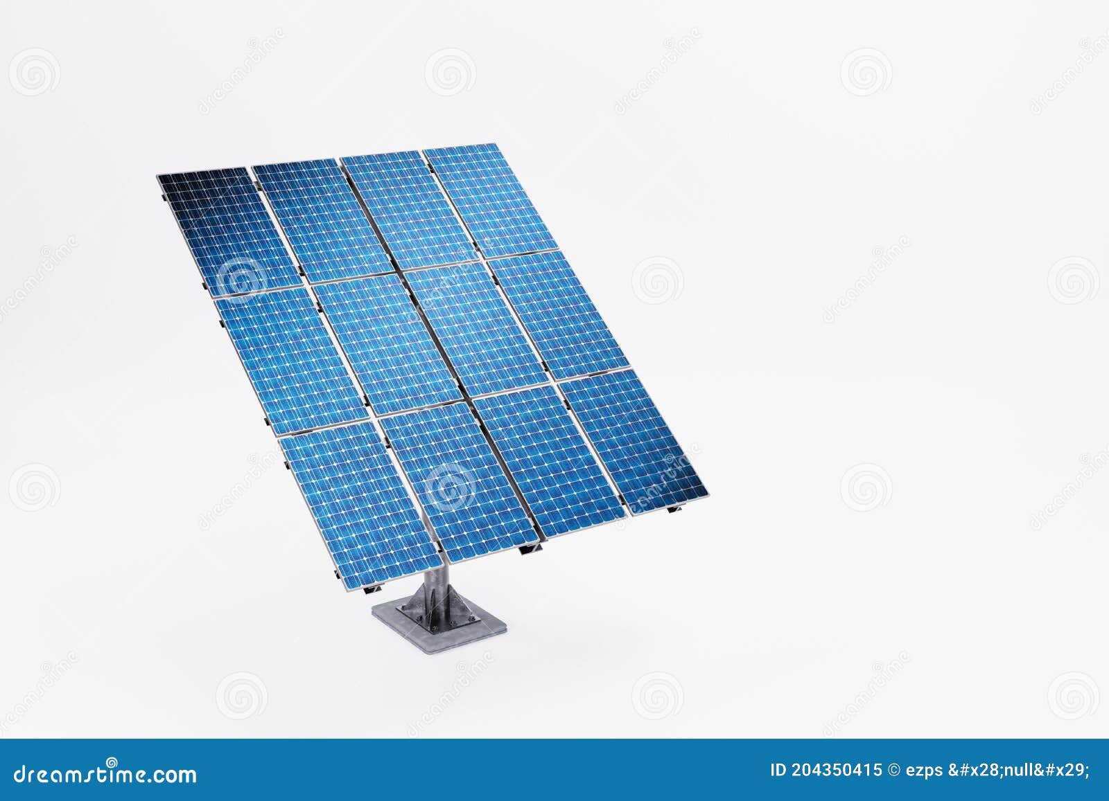 Solar Panel with White Background 3d Illustration Stock Image - Image ...