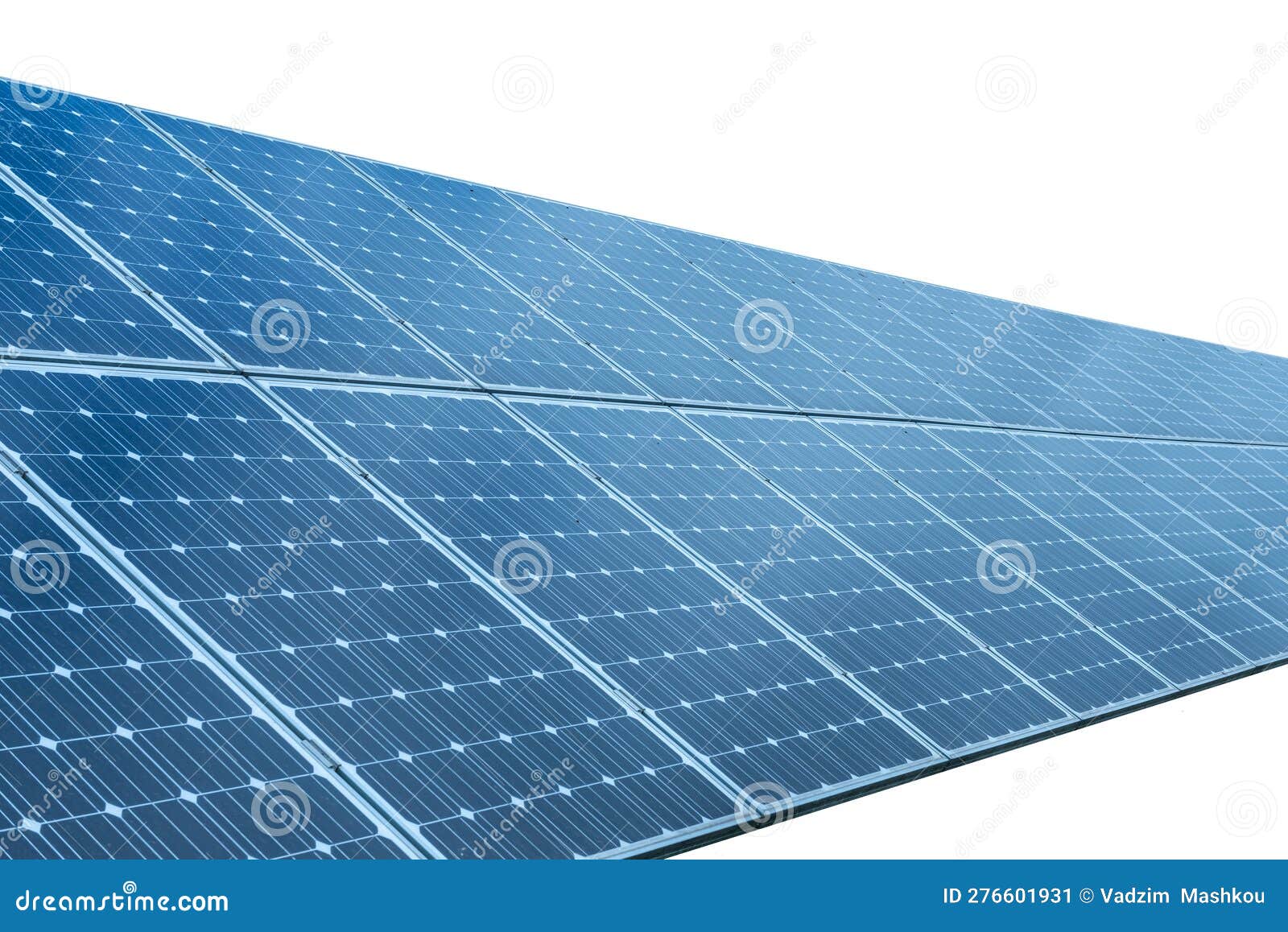 Solar Panel on a White Background. Ecology Stock Image - Image of cell ...