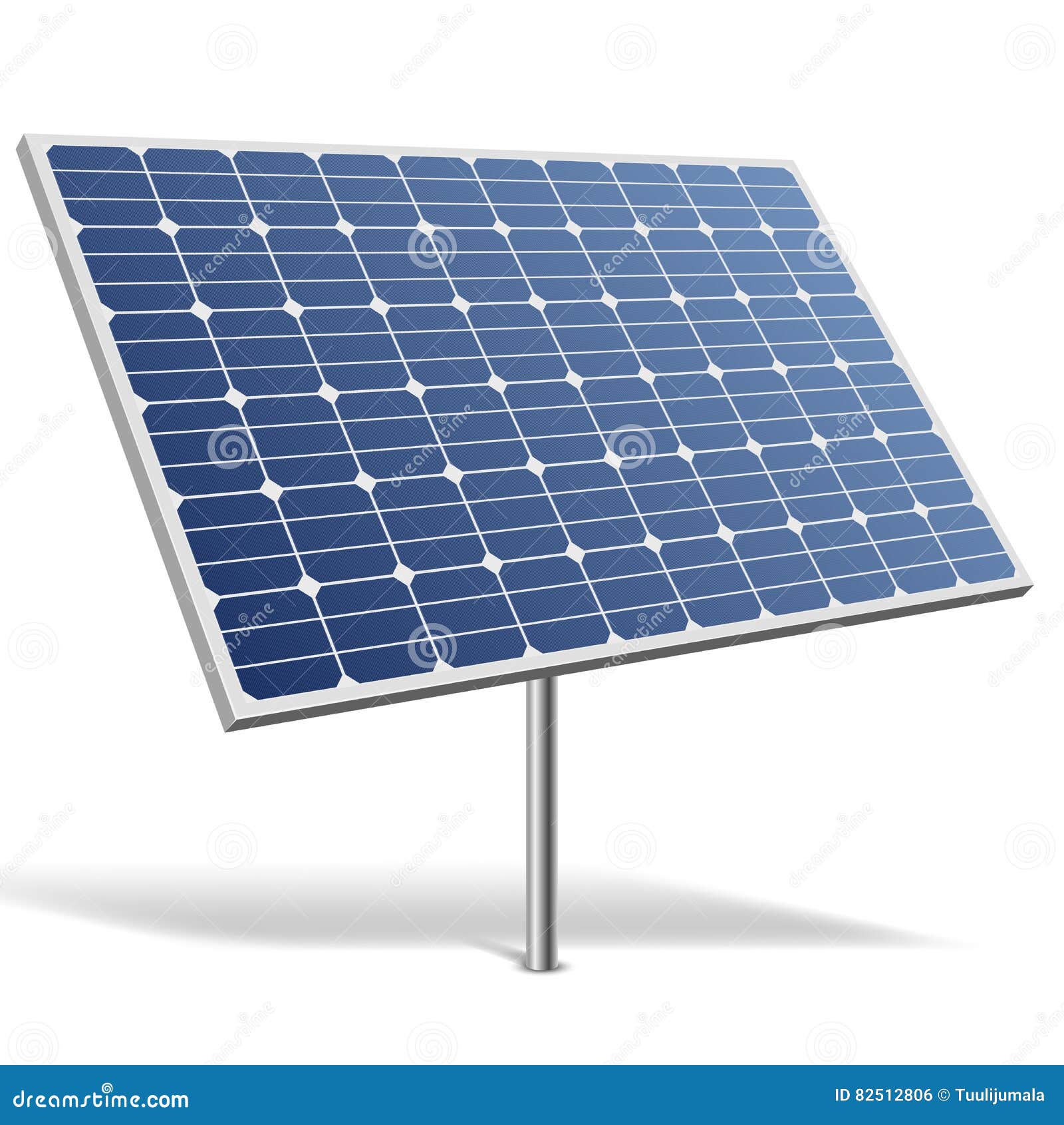 Solar Panel on White Background Stock Vector - Illustration of ...
