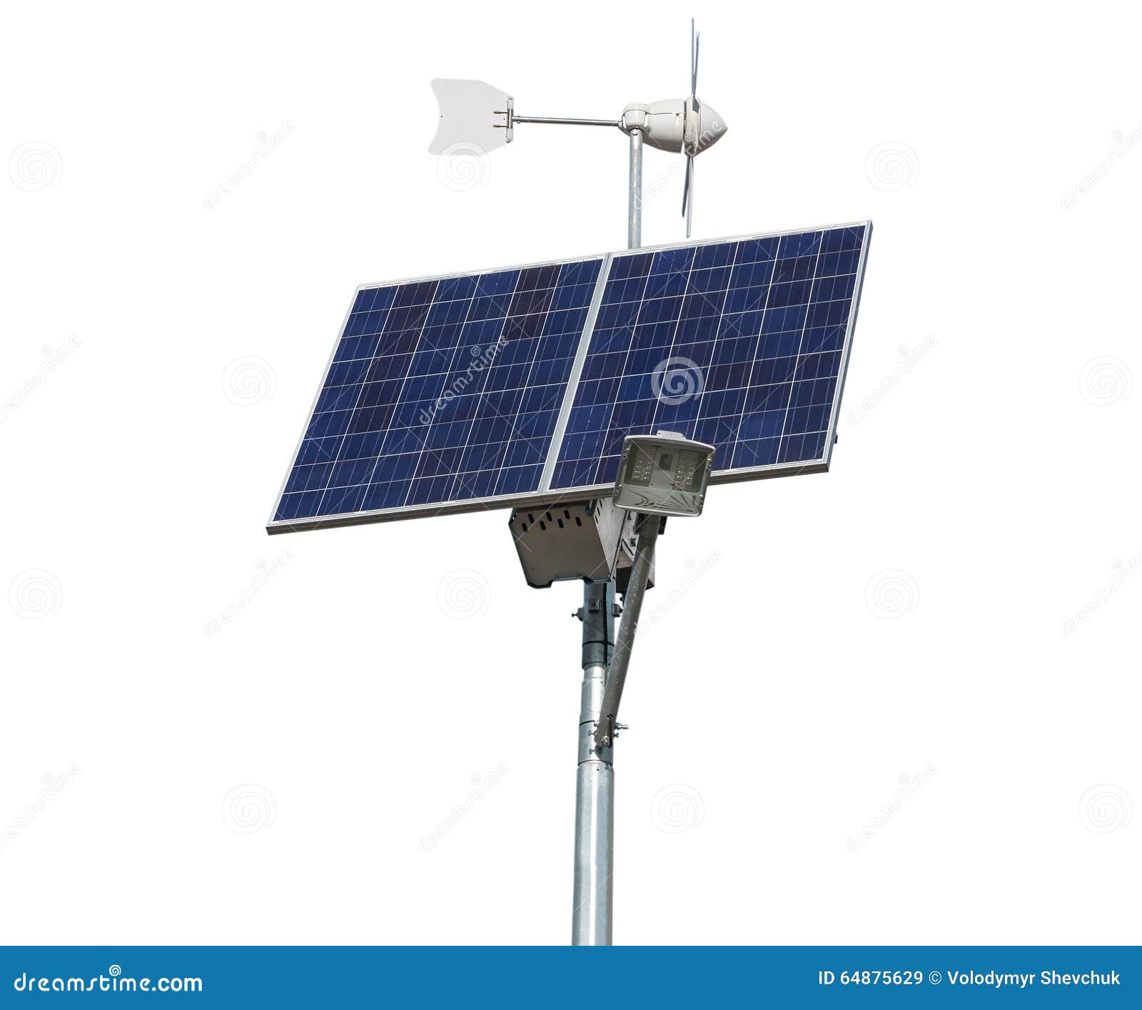 Solar panel and windmill stock image. Image of clean - 64875629