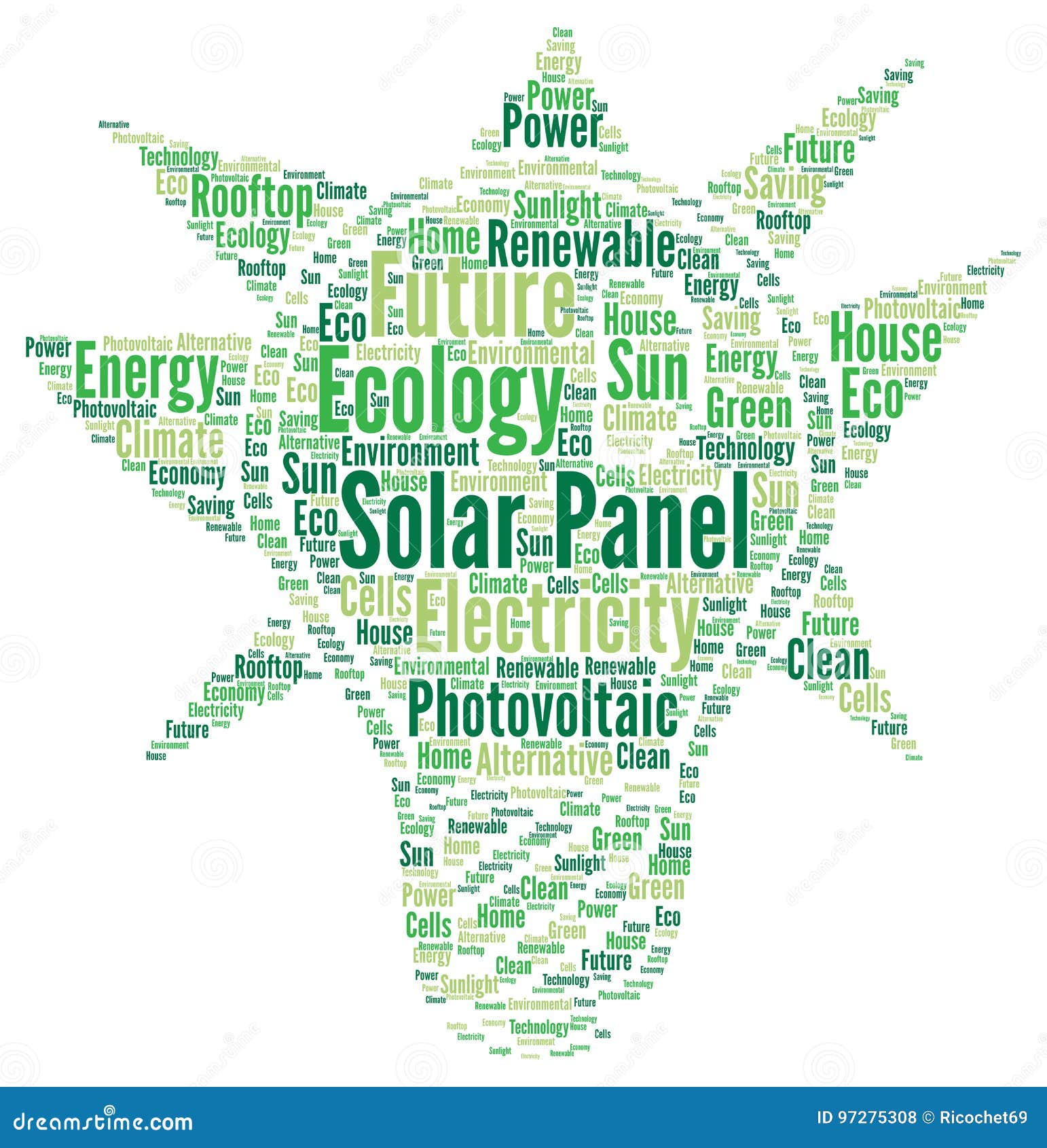Solar Panel Word Cloud Concept Stock Illustration - Illustration of ...