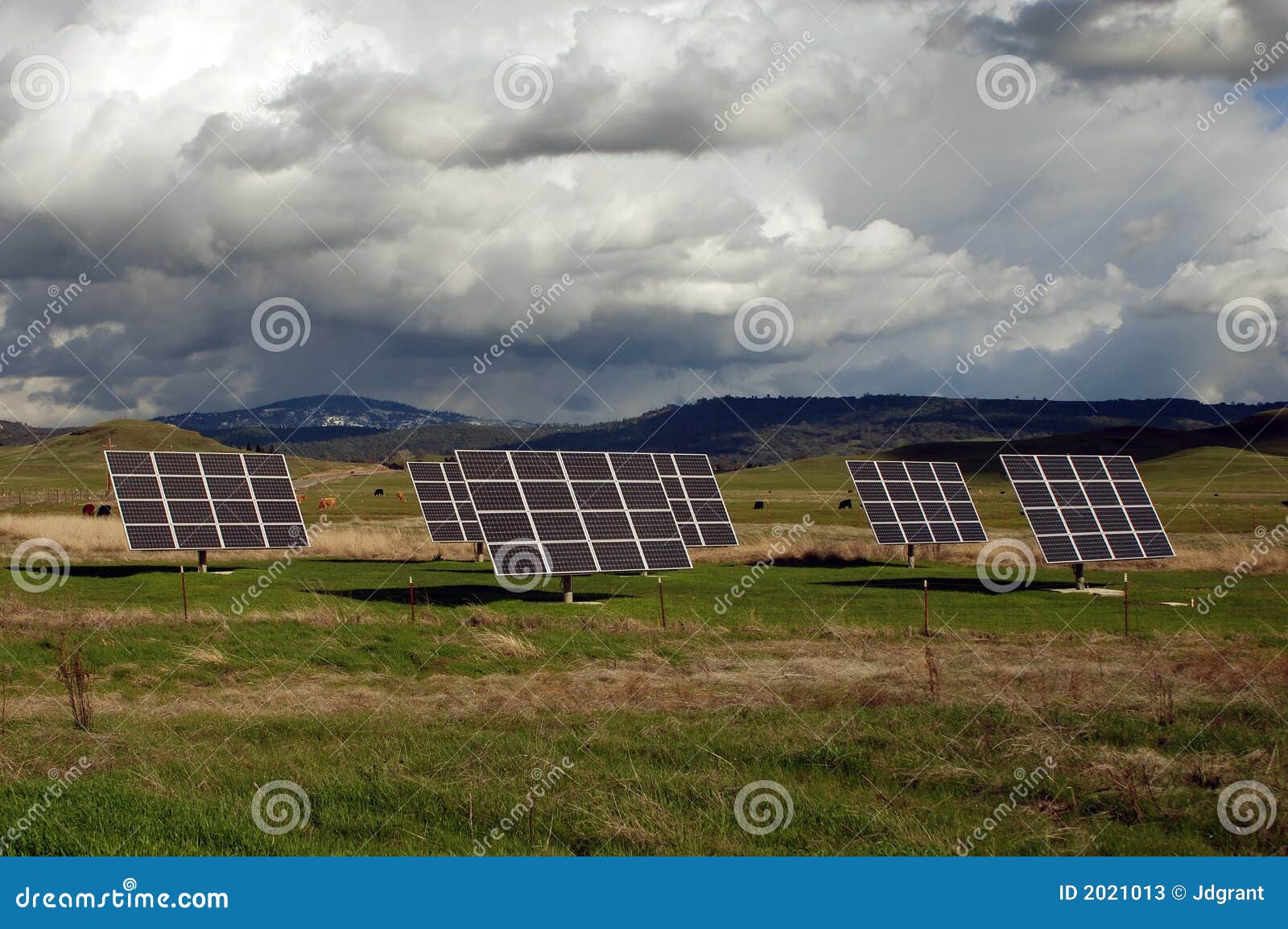 Solar Panels stock image. Image of landscape, panel, mountain - 2021013