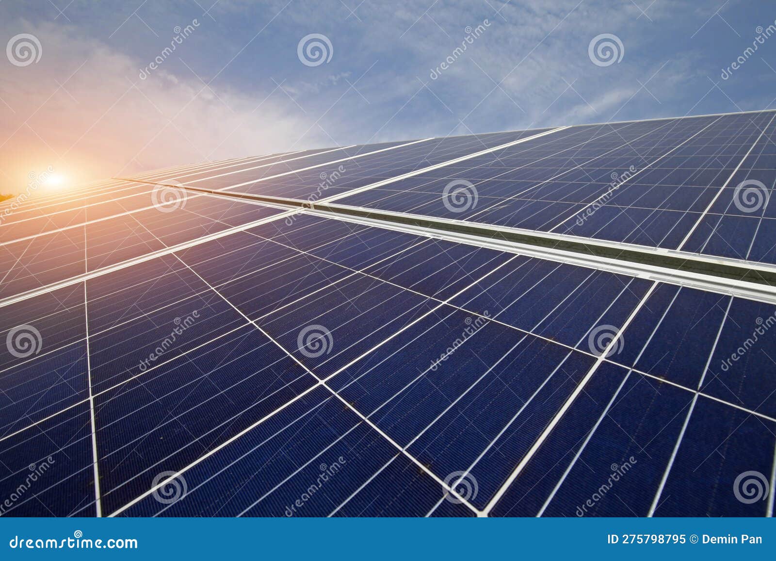 Solar panels stock image. Image of propeller, wind, industry - 275798795