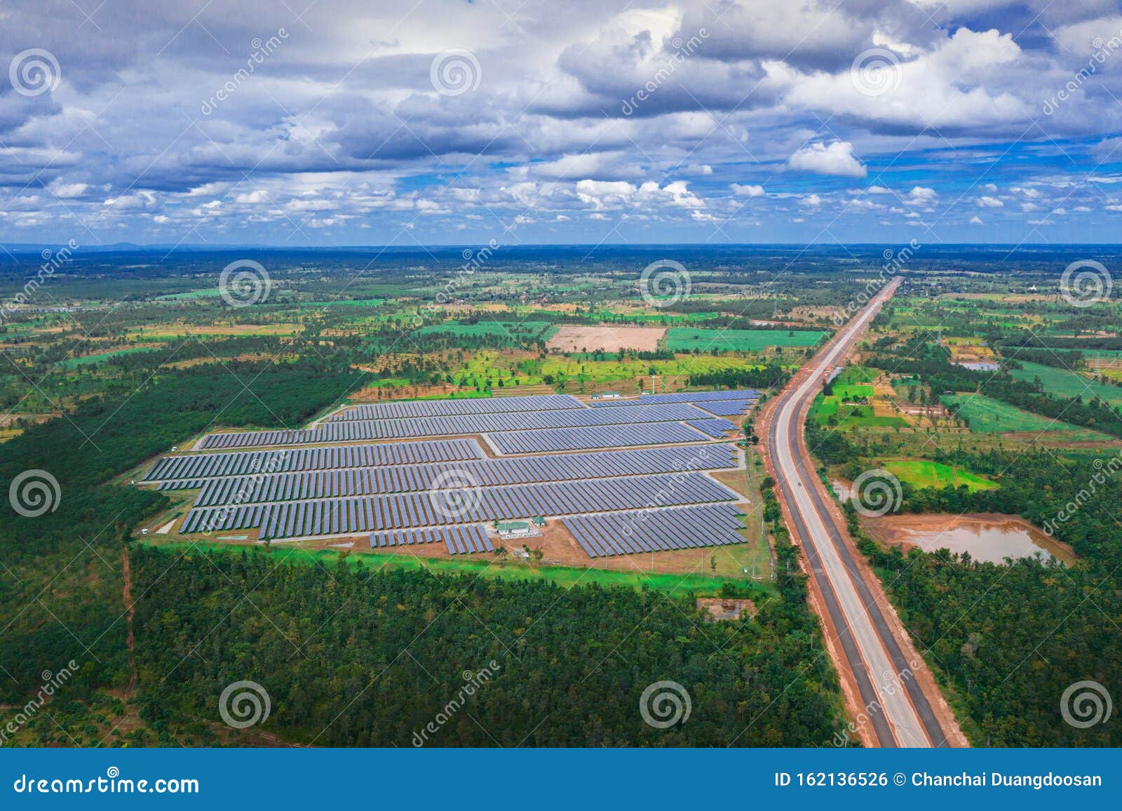 Solar Panels in Aerial View Stock Photo - Image of electricity ...