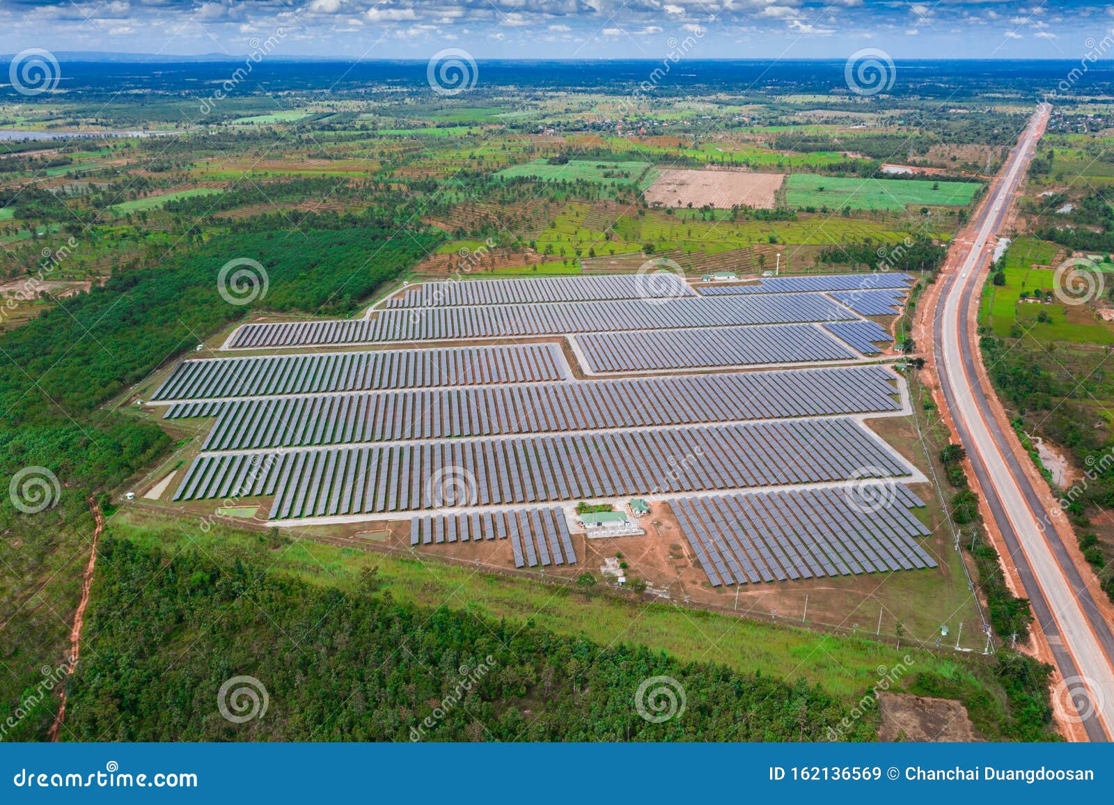 Solar Panels in Aerial View Stock Image - Image of sheva, high: 162136569