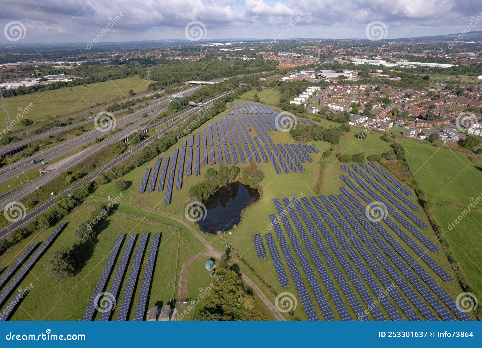 Solar Panels in Aerial View Renewable Energy Stock Image - Image of ...