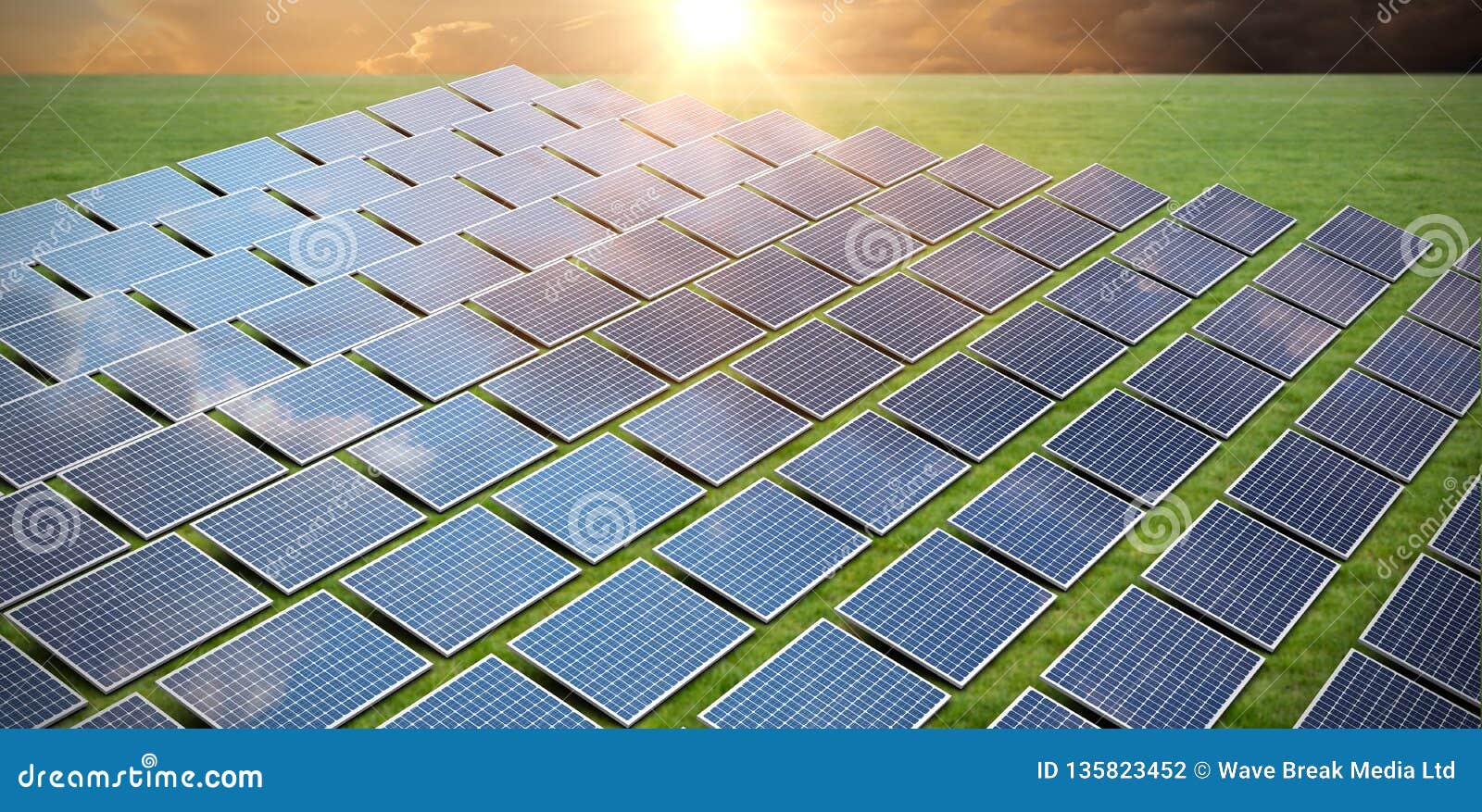 Composite Image of Solar Panels Stock Photo - Image of solar ...