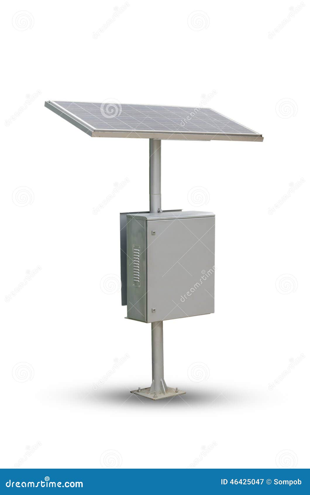 Solar Panels Against ,large Solar Panel and Junction Boxes Isolated on ...