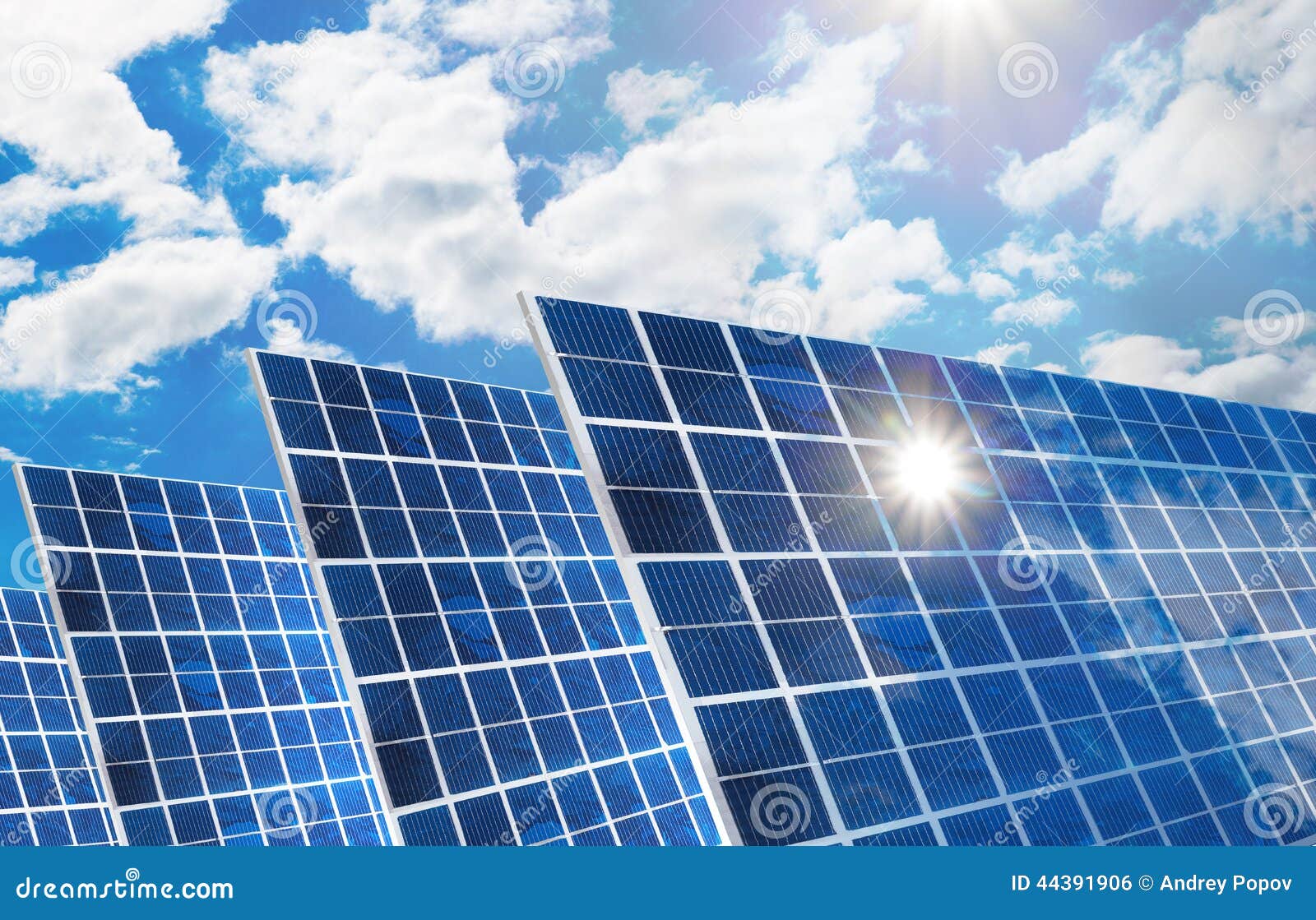 Solar panels against sky stock photo. Image of solar - 44391906