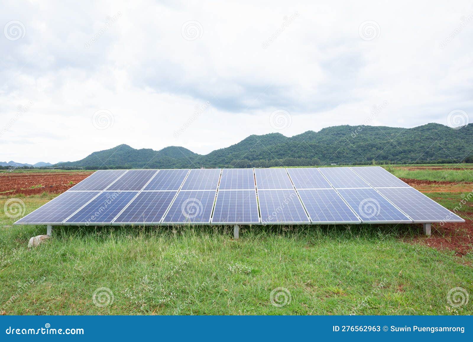 Solar Panels on Agricultural Field Stock Image - Image of farm, ecology ...