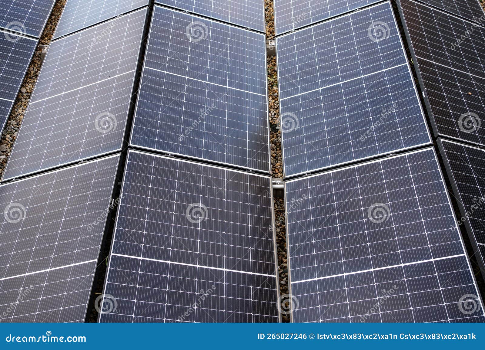 Lot of solar panels stock photo. Image of energy, outdoor - 265027246