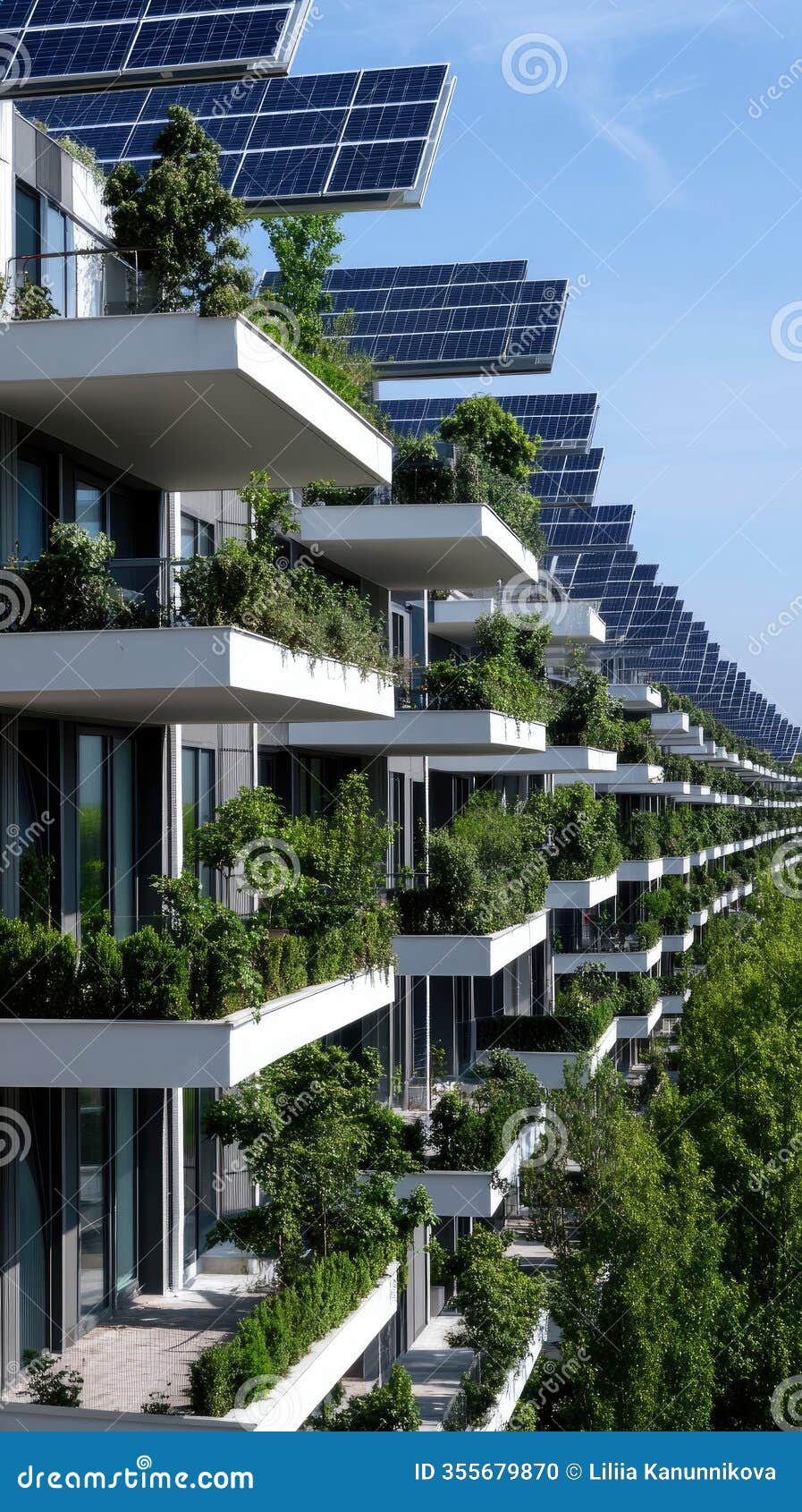 Solar Panels on an Amsterdam Apartment Complex Rooftop Showcase a ...