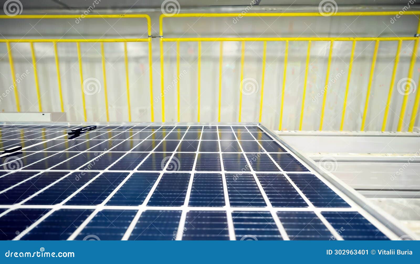 Solar Panels on a Conveyor Belt in a Solar Power Plant Stock Image ...