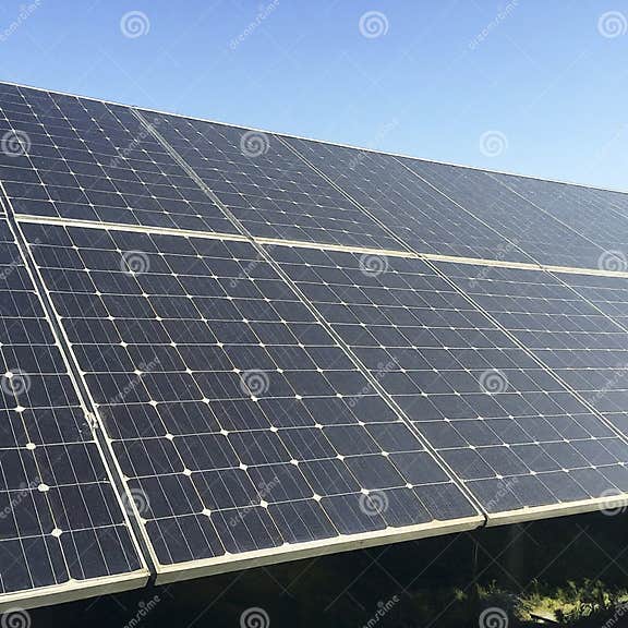 Solar panels array stock photo. Image of mast, facade - 316049314