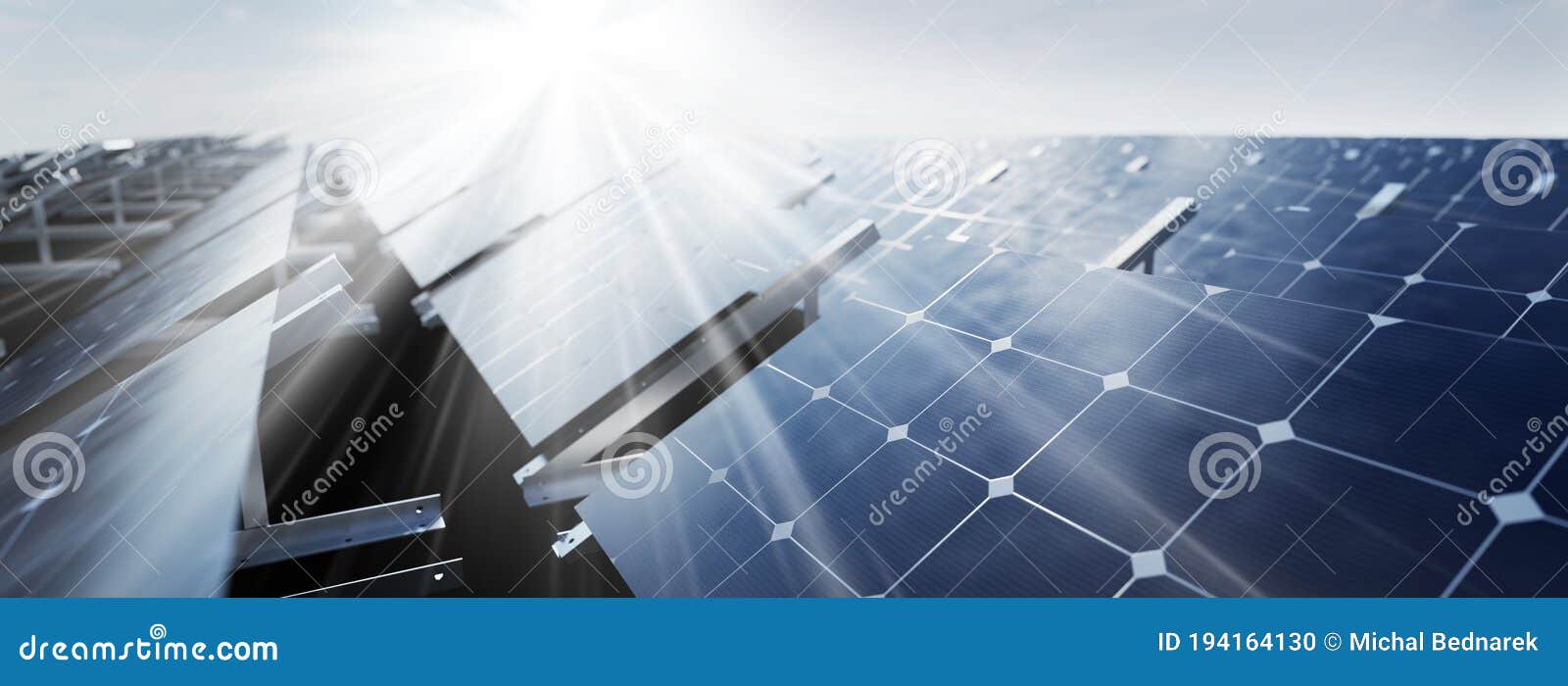 Solar Panels Array System. Photovoltaic, Clean Energy Technology Stock ...