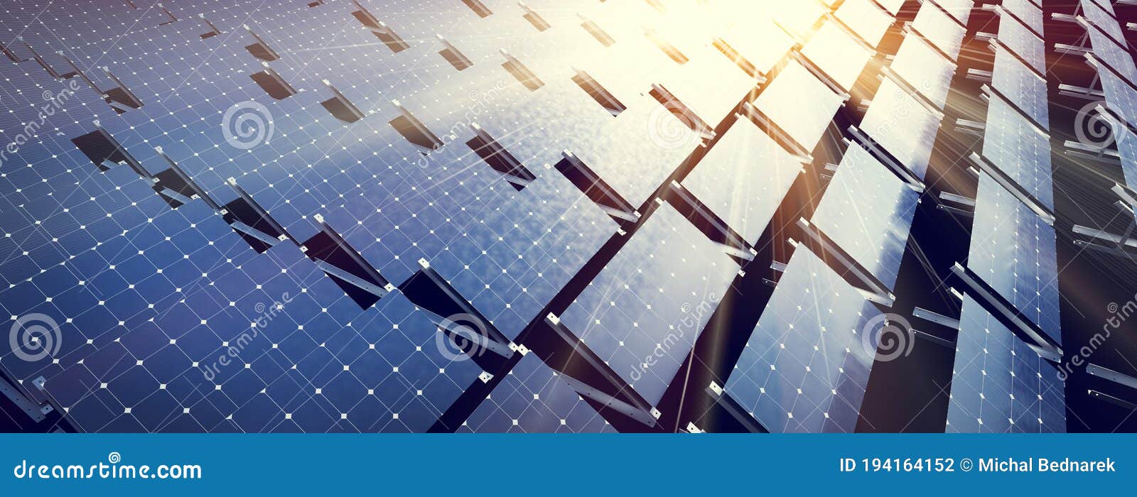 Solar Panels Array System. Photovoltaic, Clean Energy Technology Stock ...