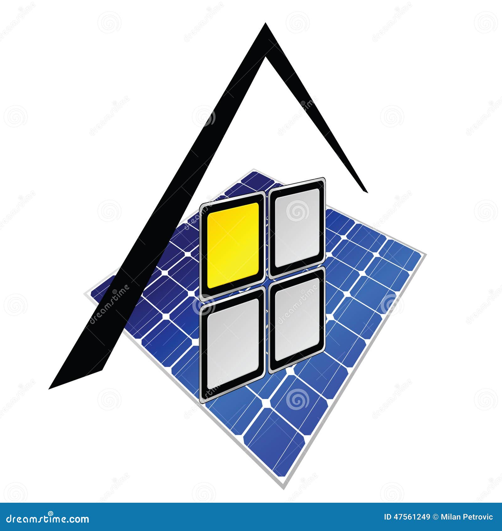 Solar panels art part two stock vector. Illustration of battery - 47561249