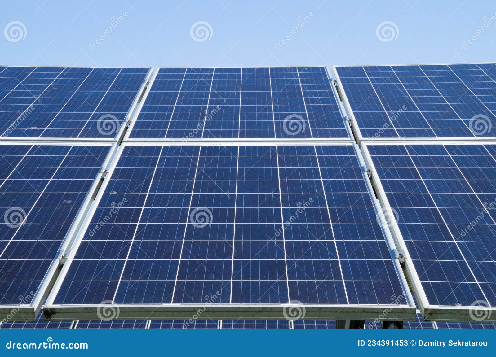 Solar Panels Assembled in Section Stock Image - Image of assembled ...
