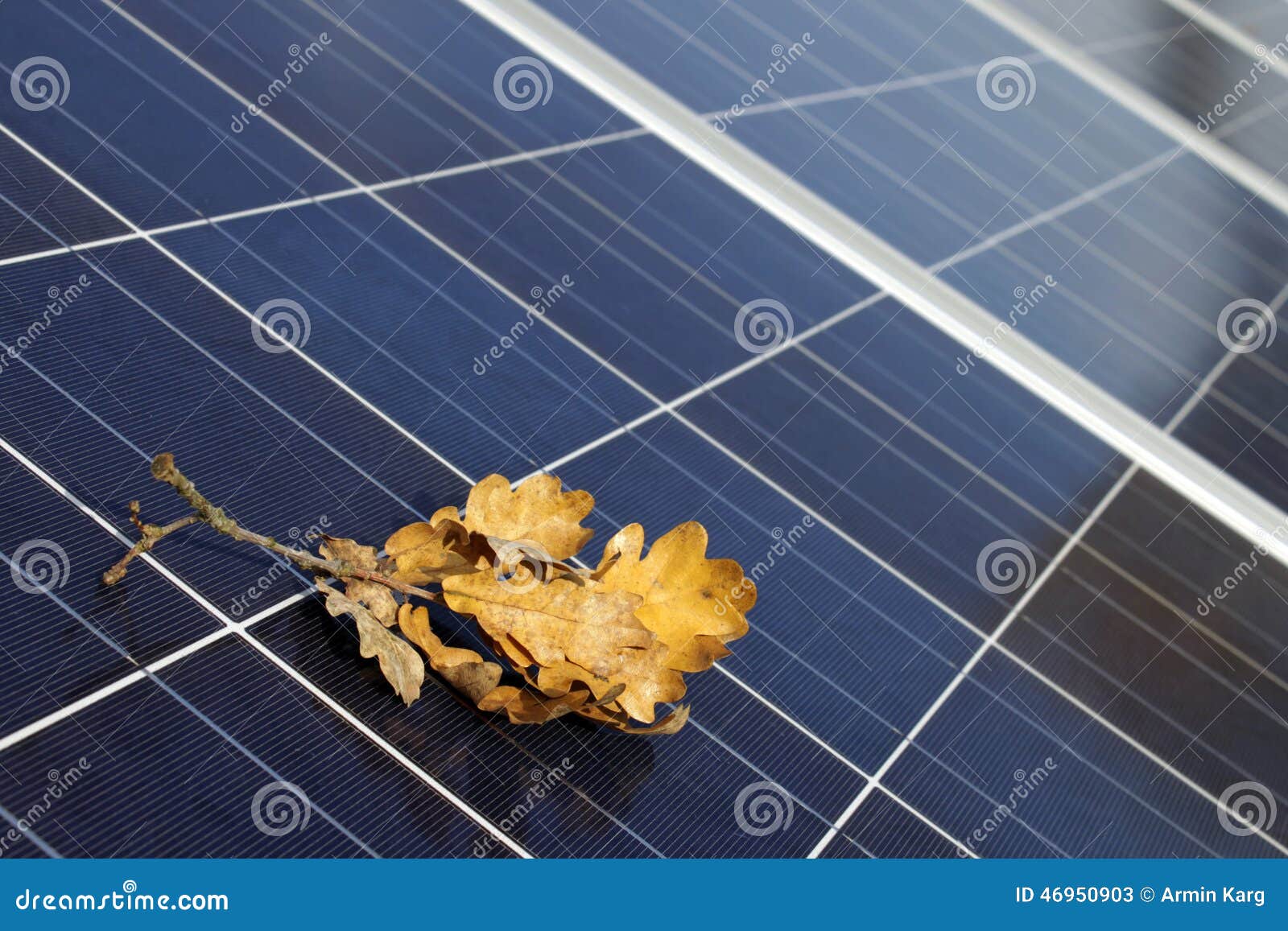 Solar panels in autumn stock image. Image of symbolizing - 46950903