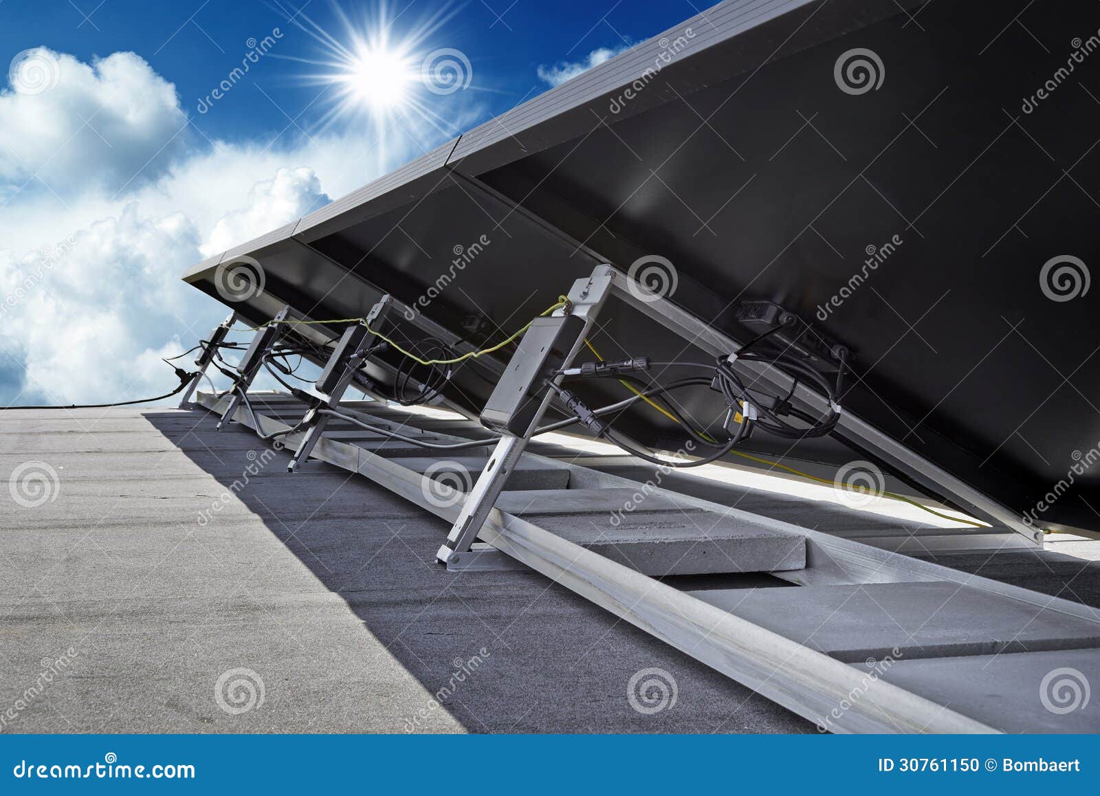 Solar Panels - Back Side Isolated Stock Photo - Image of concepts ...