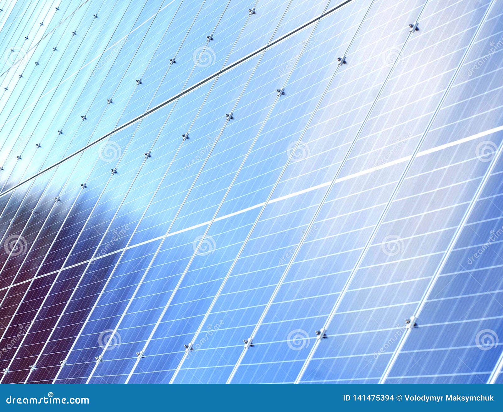 A Photovoltaic Renewable Background Solar Panel 3d Stock Photography ...