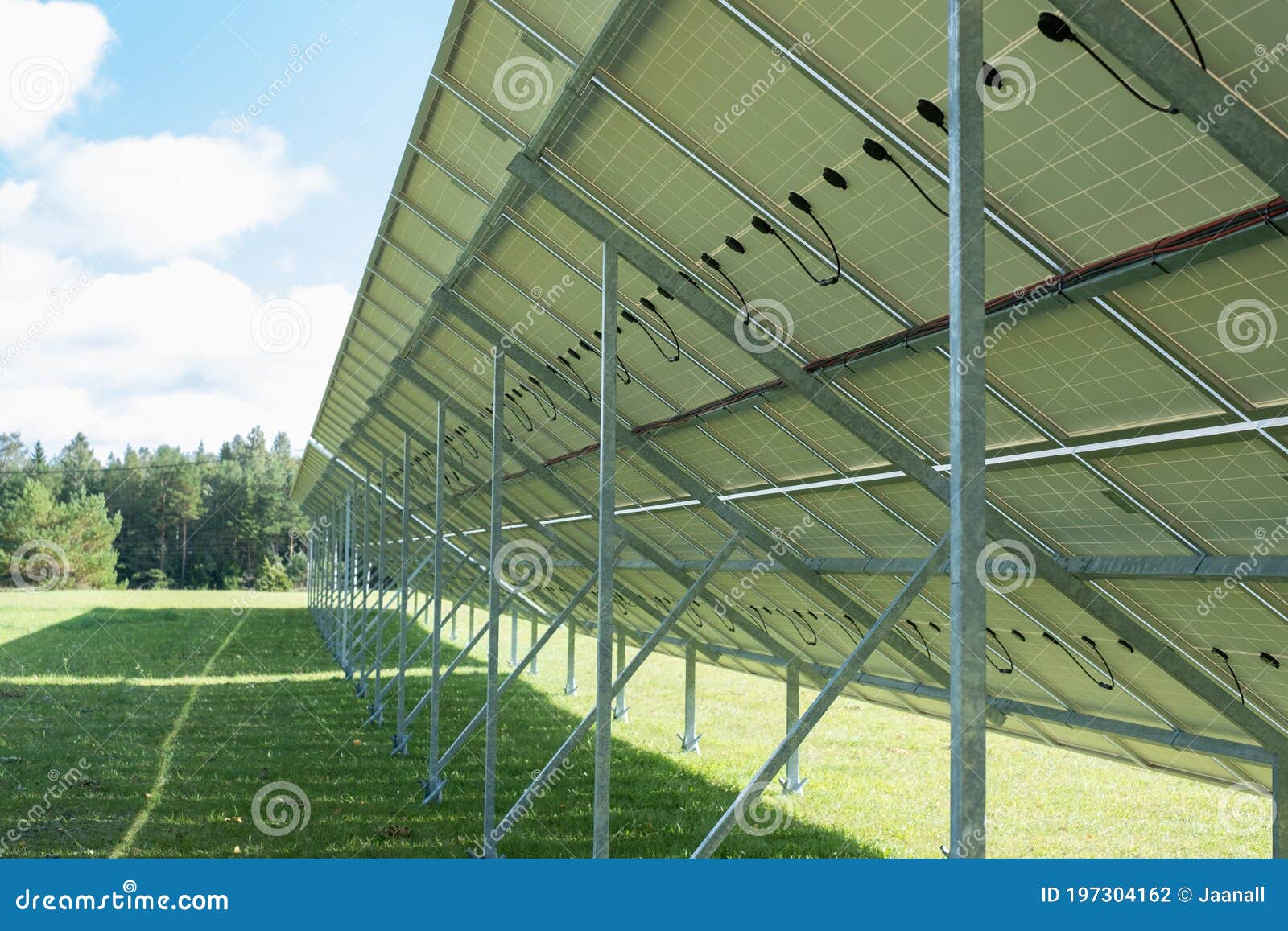 Solar panels backside stock photo. Image of energy, green - 197304162