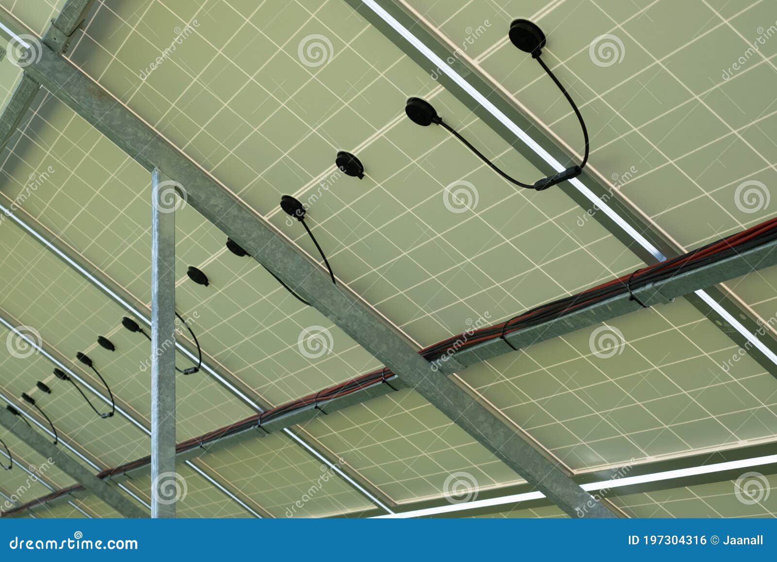 Solar panels backside stock photo. Image of equipment - 197304316