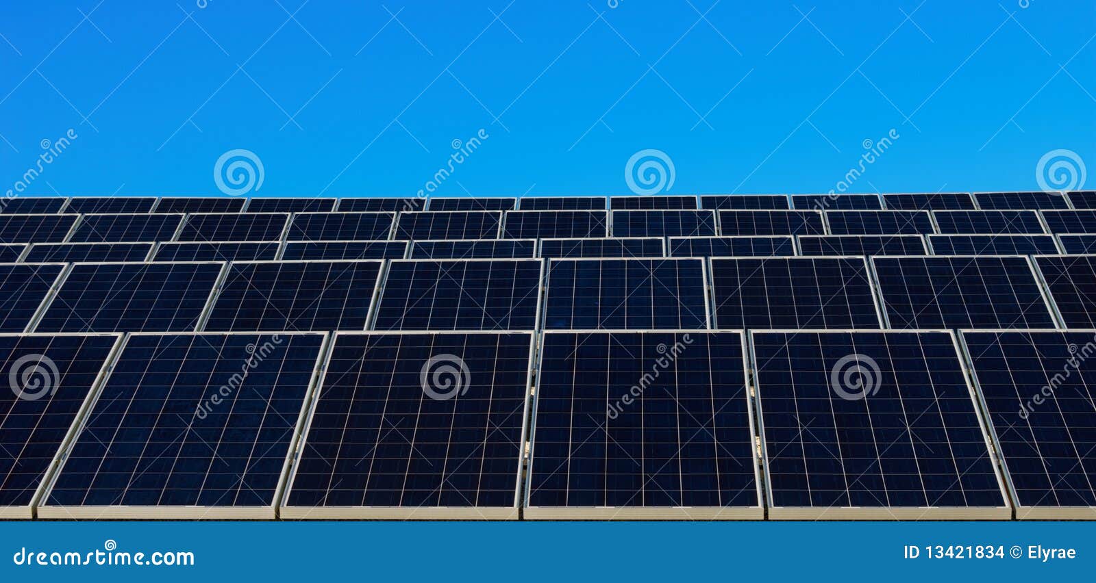 Solar panels and blue sky stock photo. Image of panel - 13421834