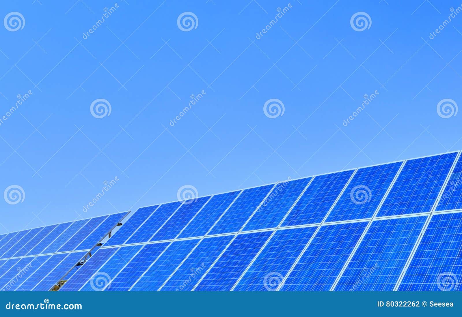 Solar panels with blue sky stock photo. Image of economy - 80322262