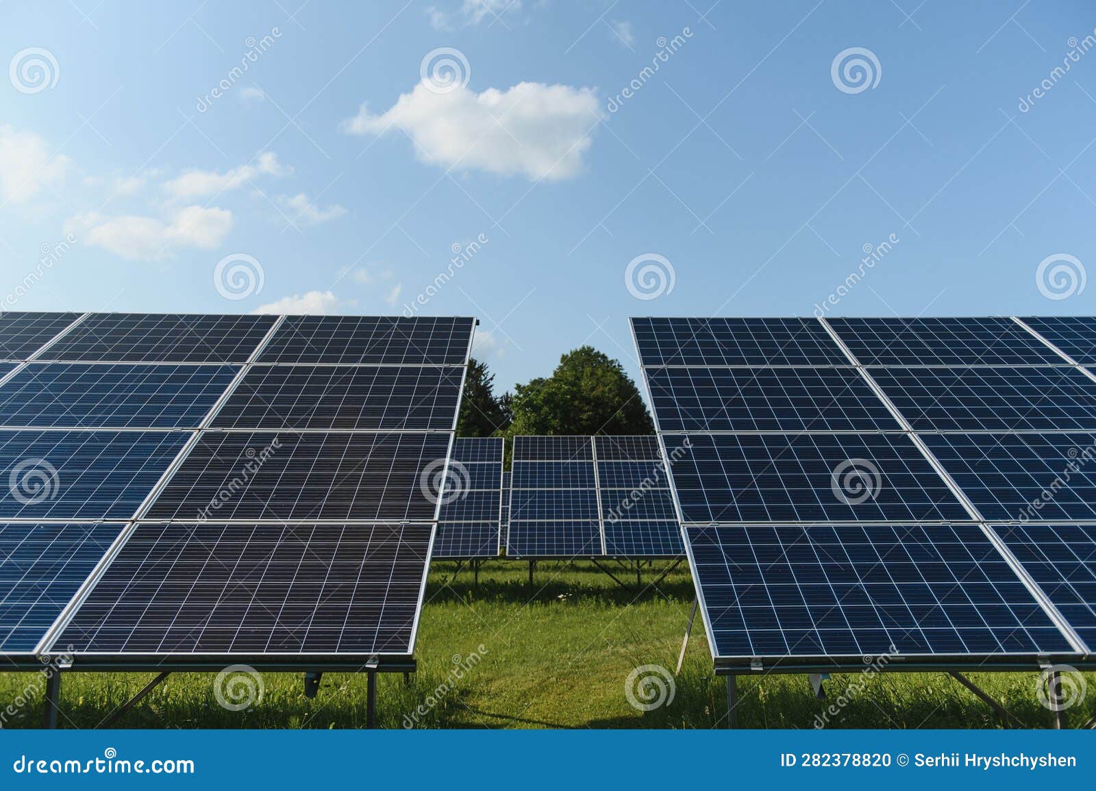 Solar Panels and Blue Sky. Solar Panels System Power Generators from ...