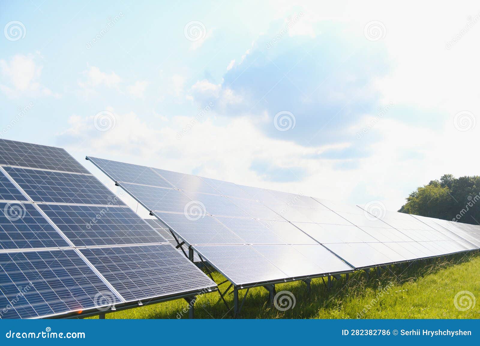 Solar Panels and Blue Sky. Solar Panels System Power Generators from ...