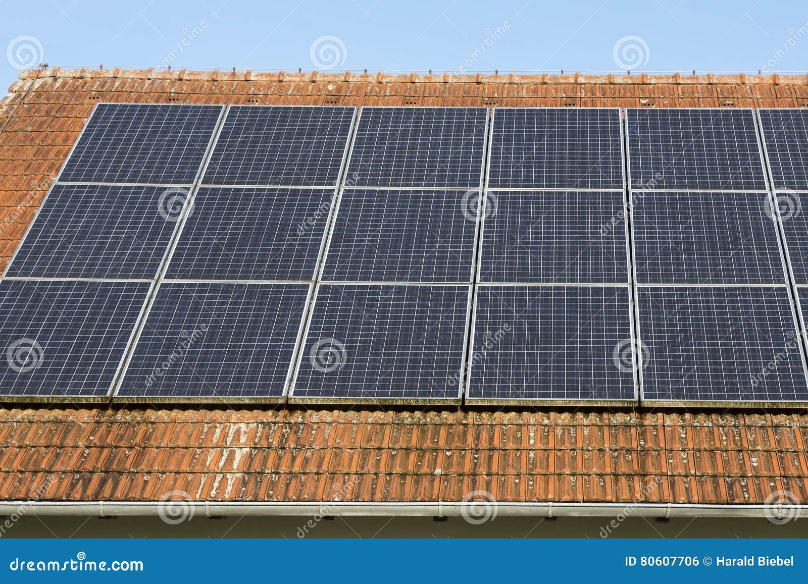 Solar panels stock photo. Image of brick, electric, electrosmog - 80607706
