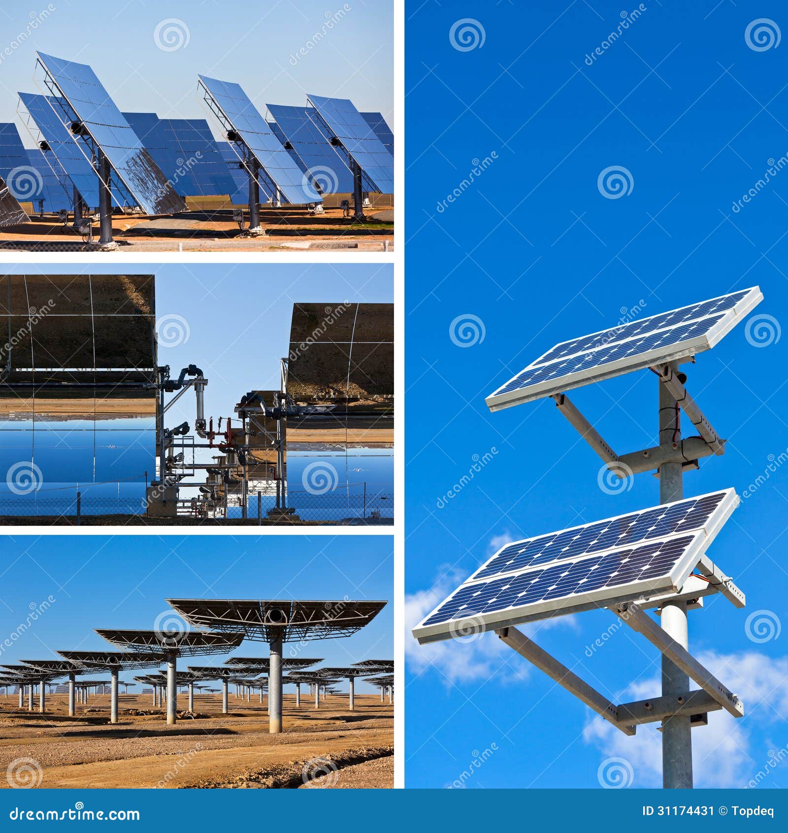 Solar Panels on Bright Blue Sky Background. Renewable Energy Stock ...
