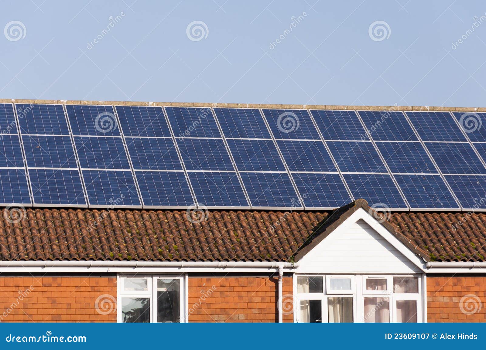 Solar Panels on Building Roof Stock Image - Image of sustainable ...