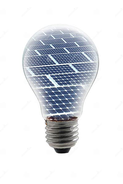 Solar panels bulb stock photo. Image of environmental - 16561560