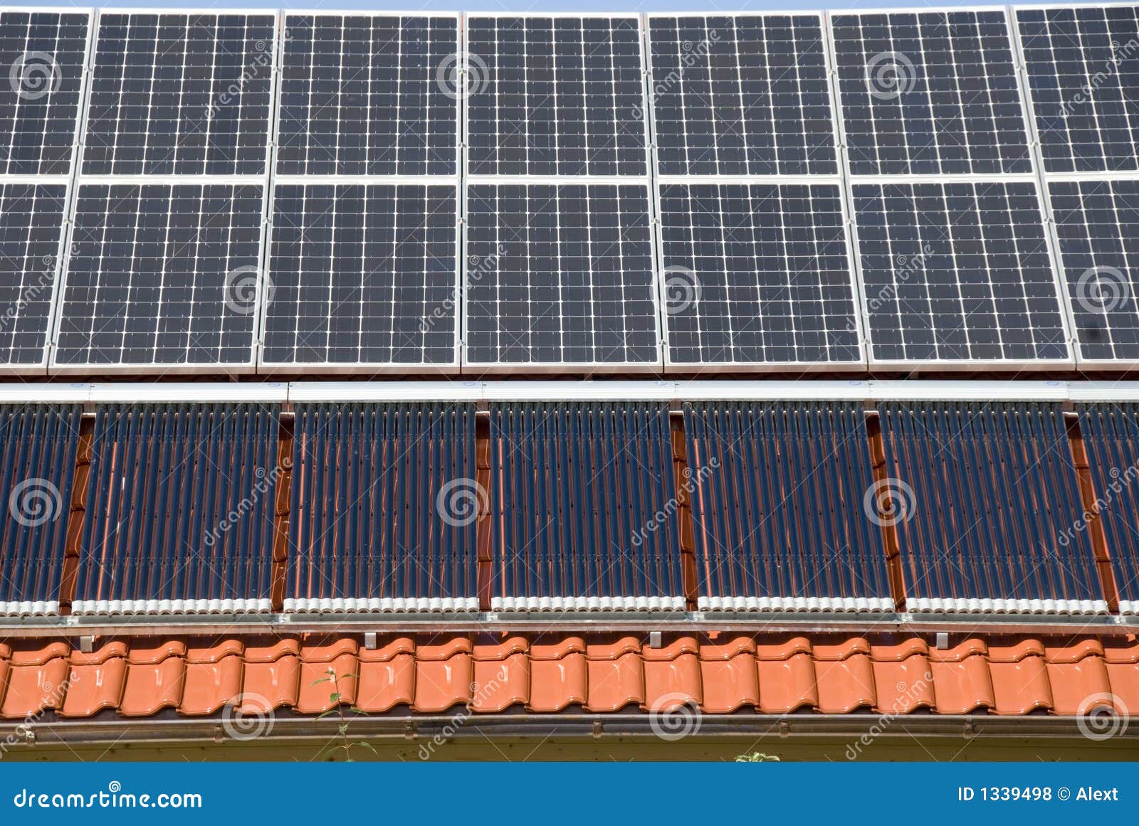 Solar Panels and Calefactors Stock Photo - Image of conductors, power ...