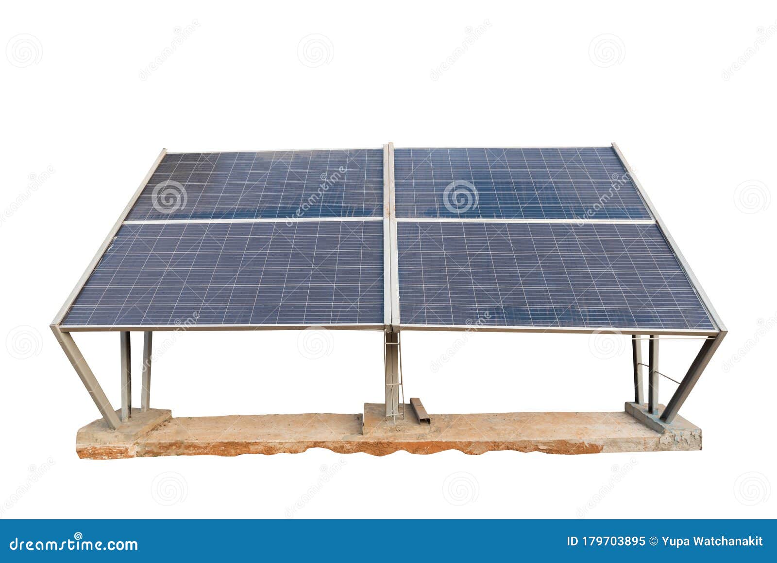 Solar Panels Solar Cell Install Isolated Stock Image - Image of ...