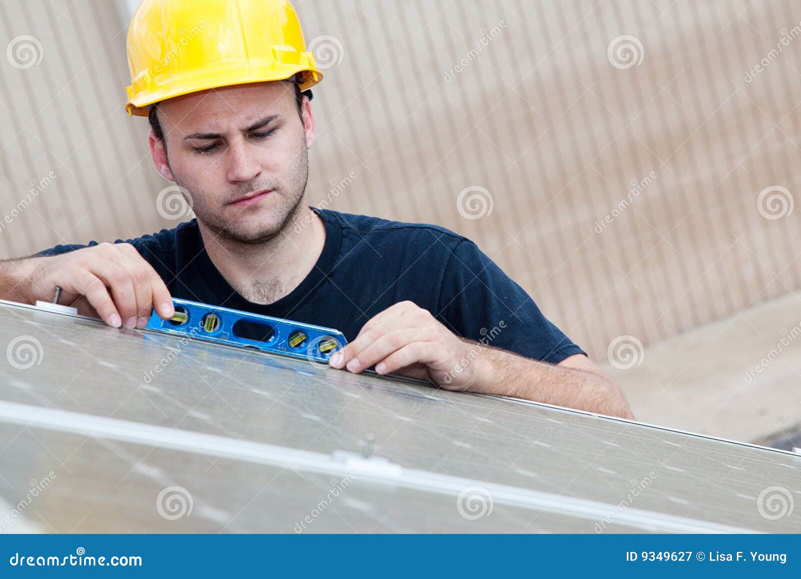 Solar Panels - Checking Level Stock Image - Image of occupation ...