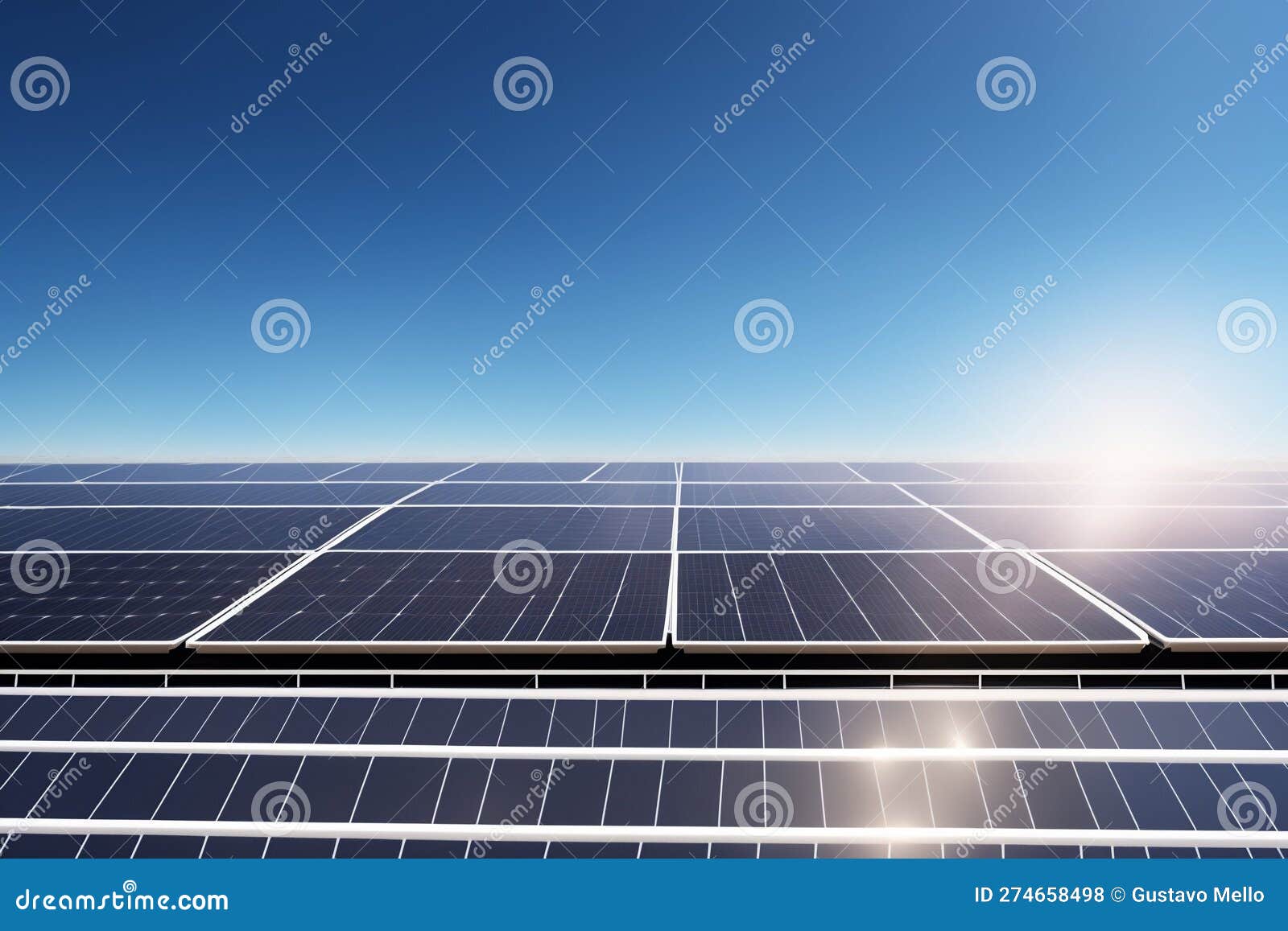 Solar Panels. Clean Energy from the Sun Stock Illustration ...