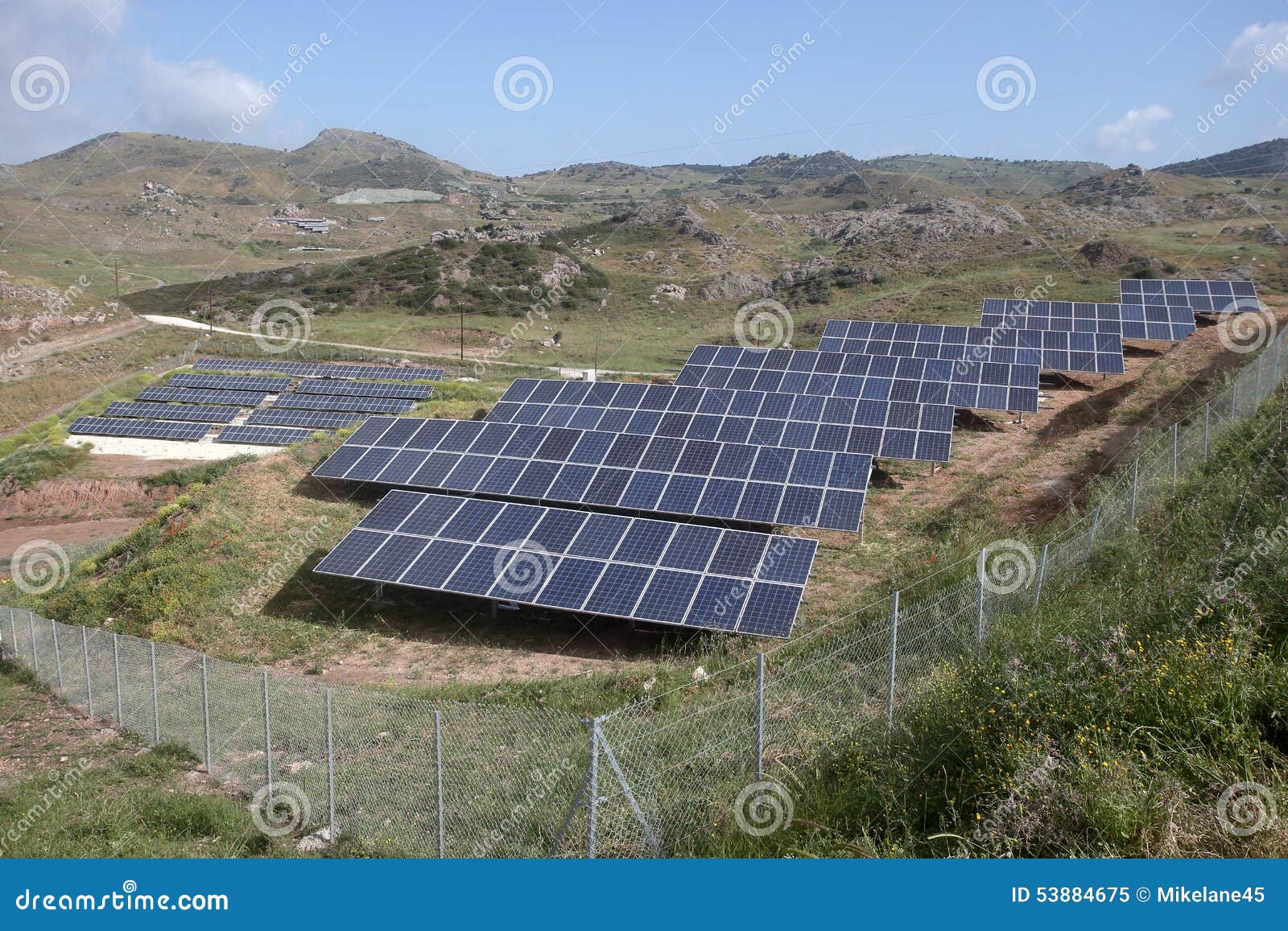 Solar panels, Cyprus stock image. Image of energy, cluster - 53884675