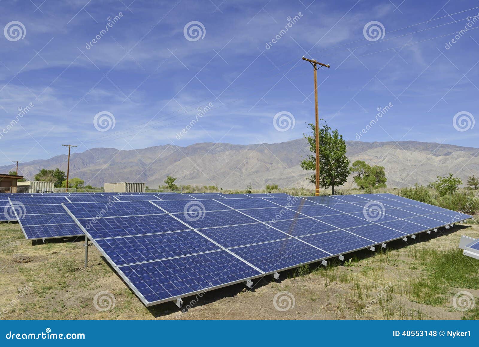 Solar Panels in a Desert Environment Stock Photo - Image of energy ...