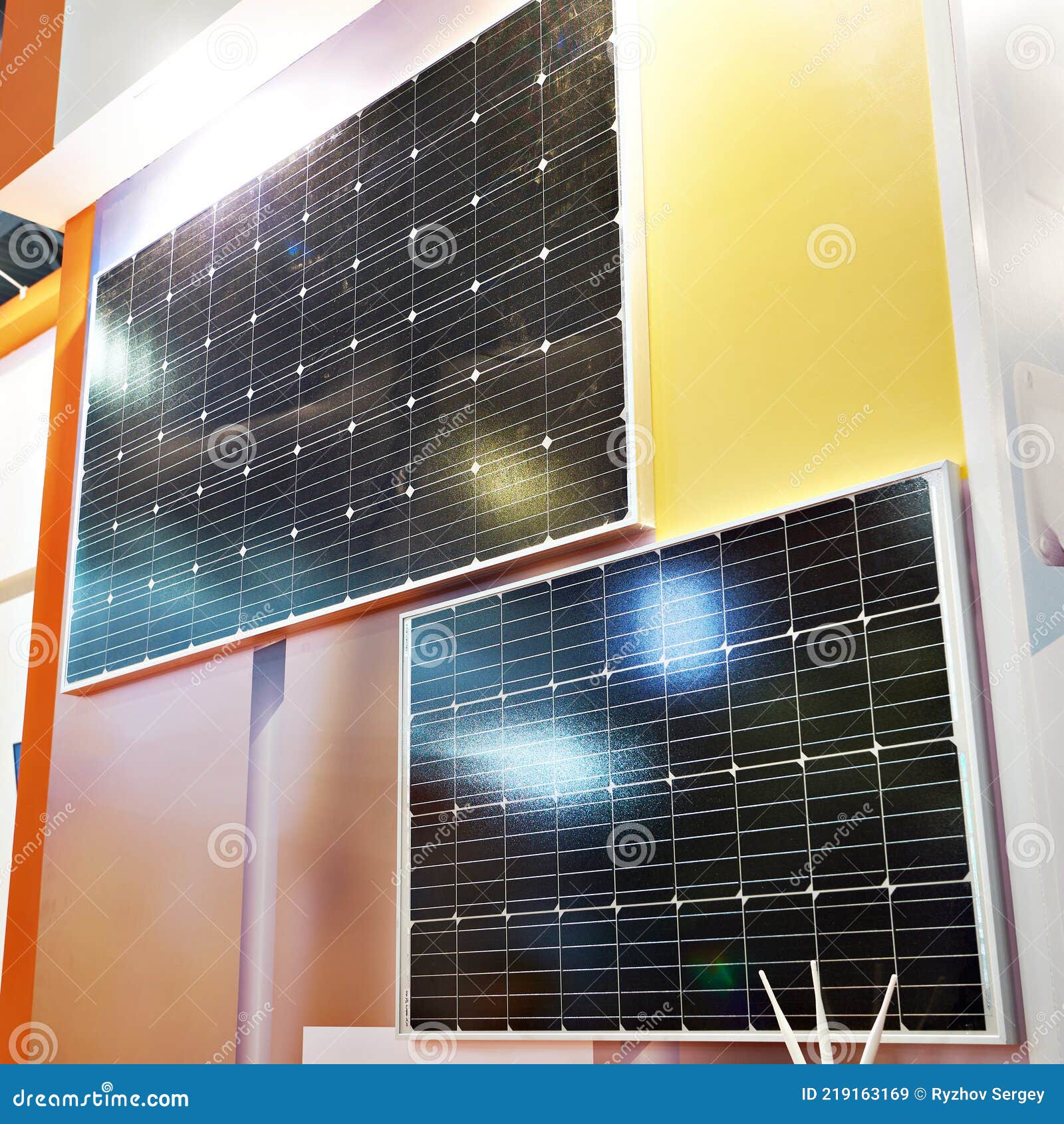 Solar Panels on Display in Store Stock Image - Image of solar ...